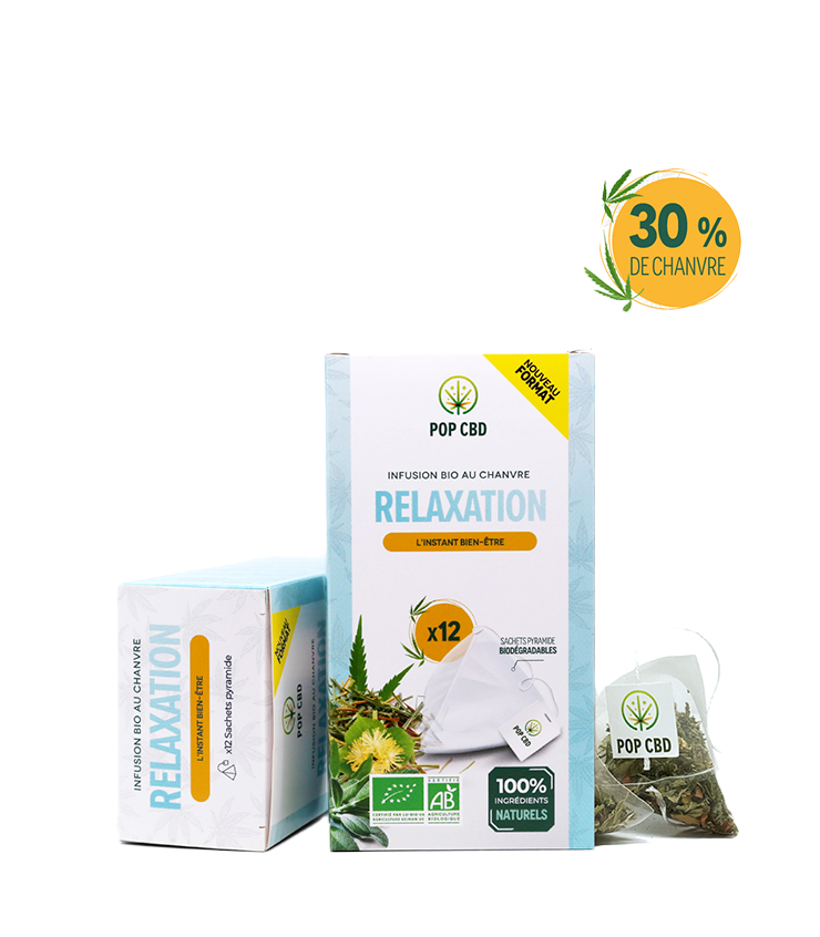 Infusion relaxation au CBD - 12 sachet pyramides Bio